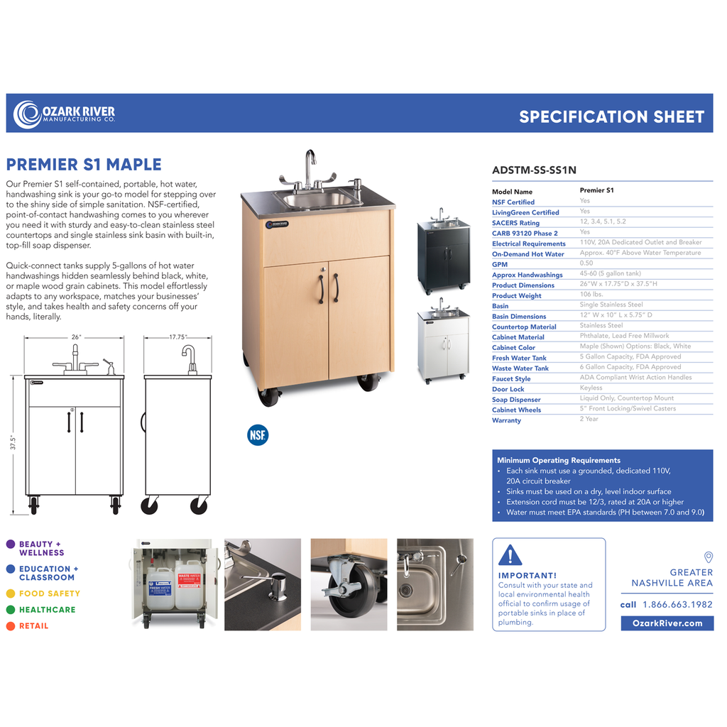 Ozark River ADSTK-AB-AB1N Premier Black, 37.25" Adult Height Portable ...