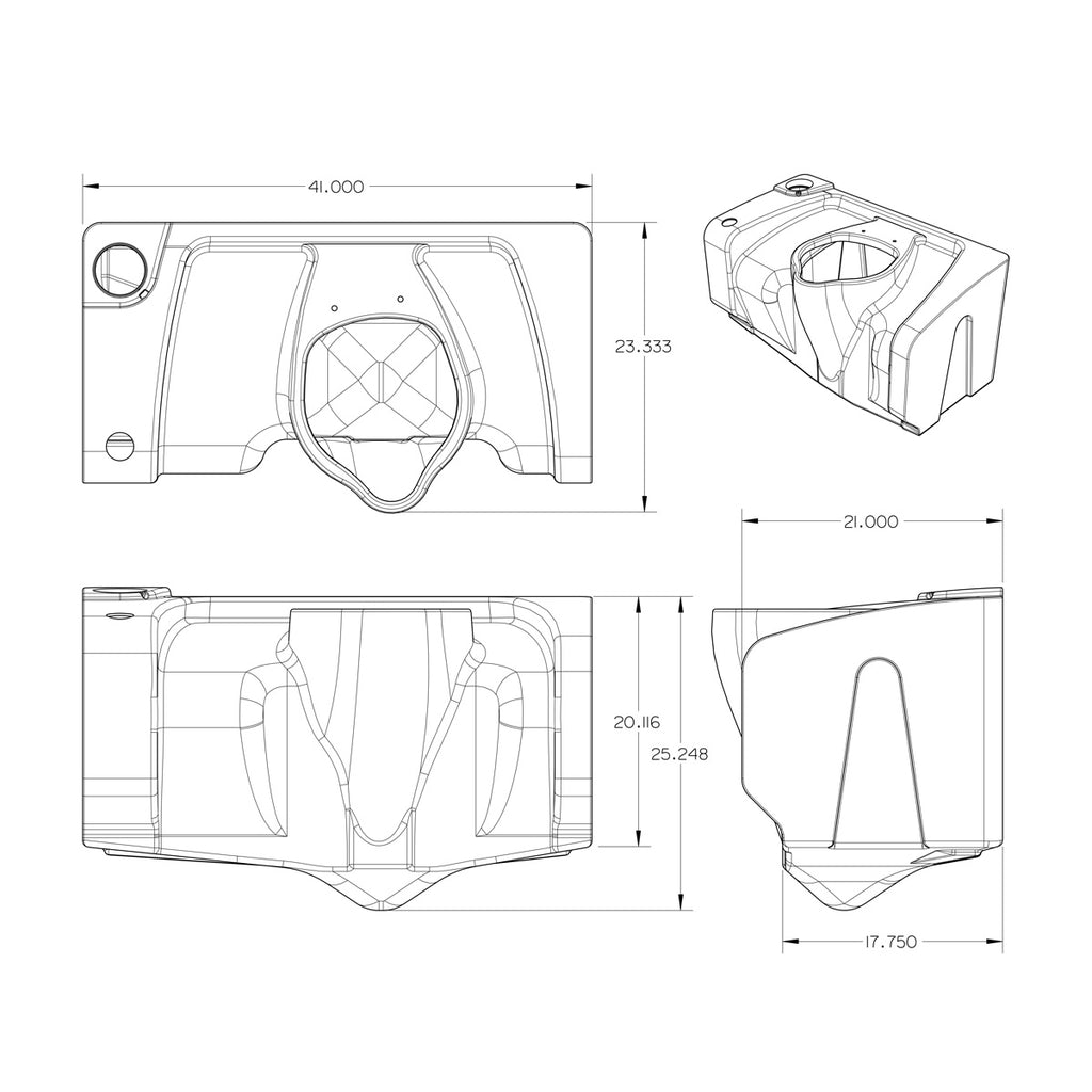 PolyJohn PJN3-0008 Waste Tank | PortableHandwashing.com